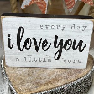 Poor Boy | Accents | Nwt Poor Boy Woodworks Mini Wood Block Sign ...